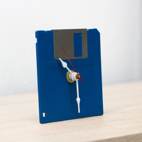 Unique Desk clock - recycled floppy disk clock - recomputing